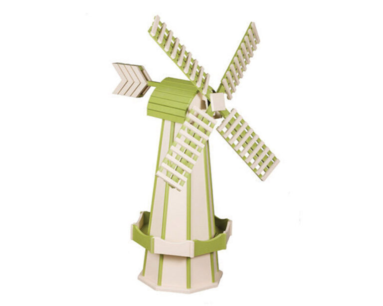 Poly Ivory & Lime Green Windmill | Green Acres Outdoor Living