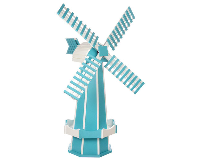 Bright Blue & White Windmill | Green Acres Outdoor Living