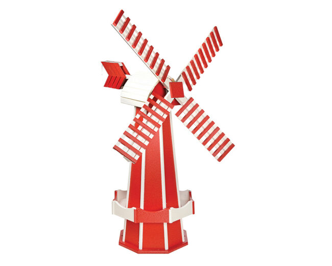 Poly Cardinal Red & White Windmill | Green Acres Outdoor Living